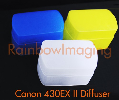 White Blue Yellow Flash Diffuser for CANON Speedlite 430EX 430EX II | eBay