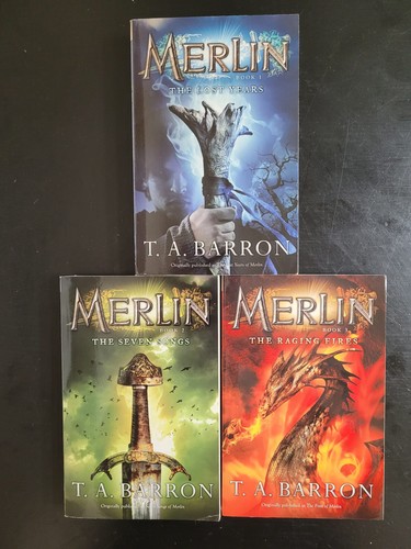 T.A. Barron Lot Merlin Series 1-3 lost Years Seven Songs Raging Fires ...