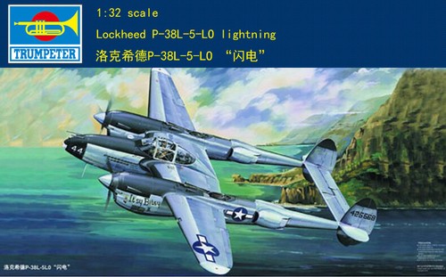 Trumpeter 02227 1/32 Lockheed P-38L-5-LO lightning Plastic model kit ...