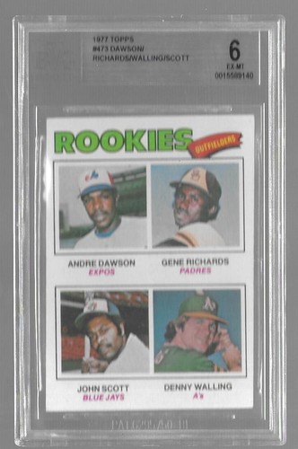 1977 TOPPS #473 ANDRE DAWSON ROOKIE CARD EXPOS HALL OF FAME GRADED BVG ...