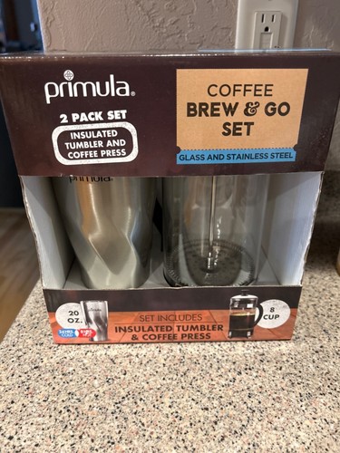 Primula Coffee Brew & Go 2 piece Set 8 cup French Press & Insulated ...