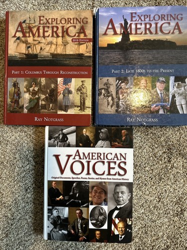 Notgrass History Exploring America Text 1 & 2 , and American Voices. | eBay