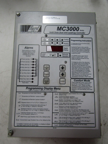 Bard Mc3000 Solid State Dual Unit Lead/lag Controller for sale online ...