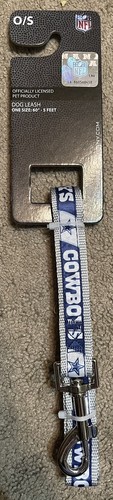 NFL LICENSED DALLAS COWBOYS DOG LEASH 1 INCH WIDE, 5 FOOT LENGTH BLUE ...