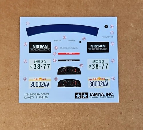 Tamiya 1/24 1990 NISSAN FAIRLADY 300ZX TURBO DECAL SHEET | eBay