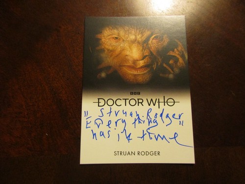 Doctor Who Series 1-4: Struan Rodger Full Bleed Inscription Autograph ...