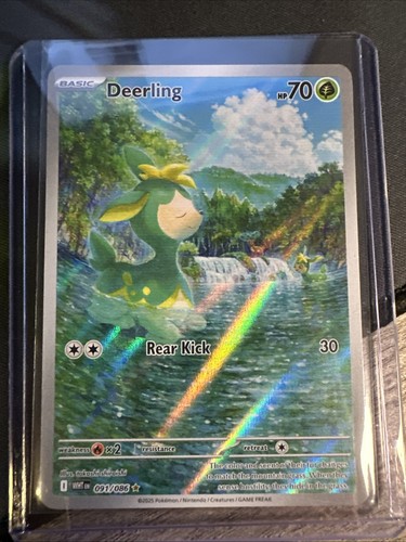 Pokémon TCG Deerling Illustration Rare Card White Flare NM 091/086 | eBay