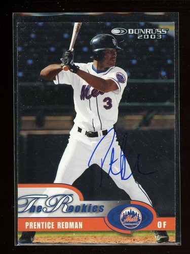 2003 Donruss PRENTICE REDMAN Signed Card autograph RC METS AUTO | eBay
