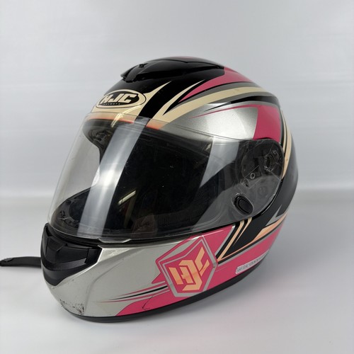 HJC CS-R2 Full Face Motorcycle Dirt Bike Helmet Large L Black/Pink DOT ...