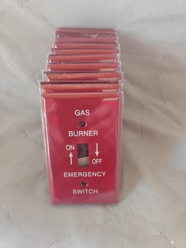 Garvin Emergency Furnace Red Metal Switch Handy Covers. Lot Of 23 New ...