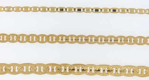 24K Gold Plated Mariner Chain Link Necklace or Bracelet - Lifetime ...