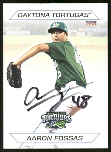 2018 Daytona Tortugas AARON FOSSAS Signed Card autograph REDS | eBay