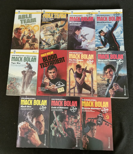 Mac Bolan The Executioner and Able Team Books - Lot Set of 11 Books ...