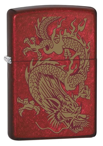 Zippo Golden Dragon Lighter, Candy Apple Red NEW IN BOX | eBay