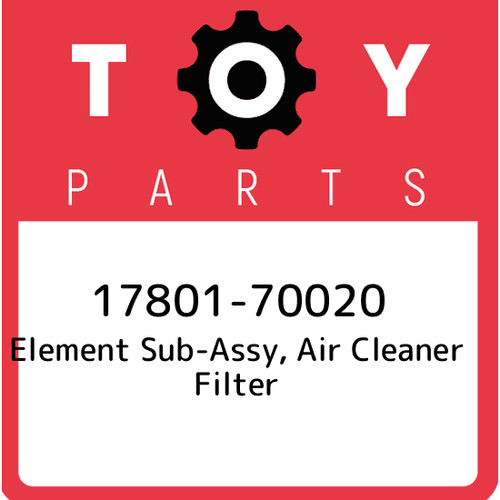 17801-70020 Toyota Element sub-assy, air cleaner filter 1780170020, New ...