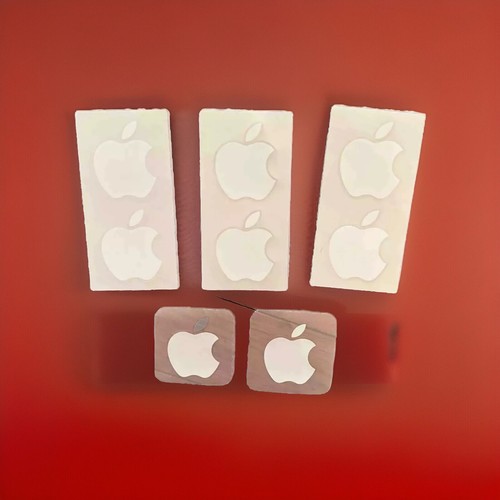 Authentic Apple White Logo Stickers Decals iphone ipod Lot Of 8 | eBay