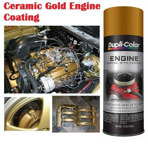 3pk Dupli-Color DE1604 Universal Gold Engine Enamel W/ Ceramic 12 Oz EA ...