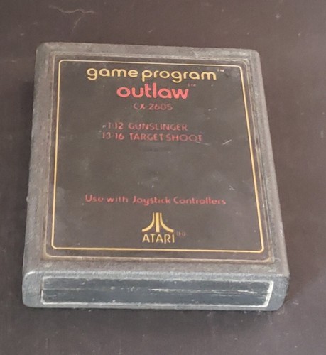 ATARI 2600 Outlaw Text Label Video Game Tested AC | eBay