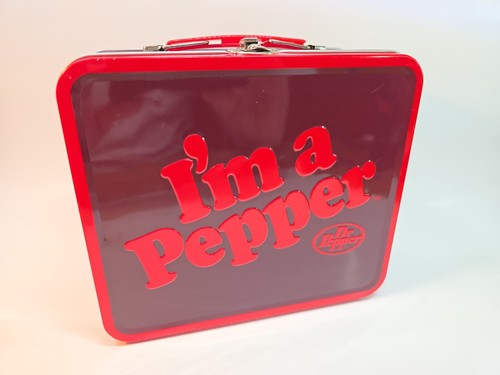 Dr Pepper Lunch Box I'm A Pepper Metal Tin Retro Red 2010 | eBay