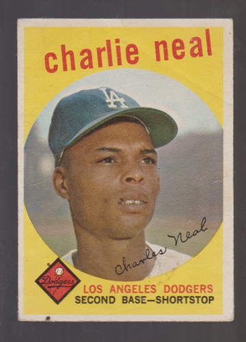1959 Topps #427 Charlie Neal card, Los Angeles Dodgers legend | eBay