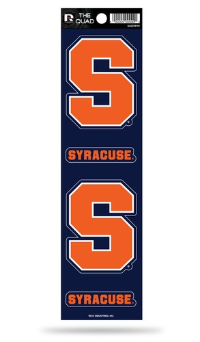 Syracuse Orange Set of 4 Decals Stickers The Quad by Rico 2x2 Inches | eBay