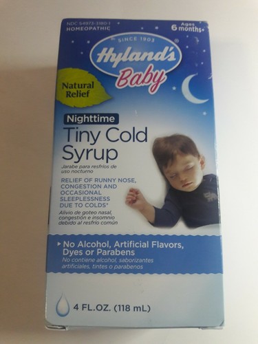 Hyland's Tiny Cold Syrup Nighttime 4oz Baby Cough Syrup 6mos ...
