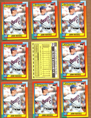 40 card lot of 1990 Topps Traded #107T John Russell Texas Rangers | eBay