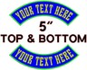 Custom Embroidered 4" Top And Bottom Rocker Biker MC Club Sew on Patch ...