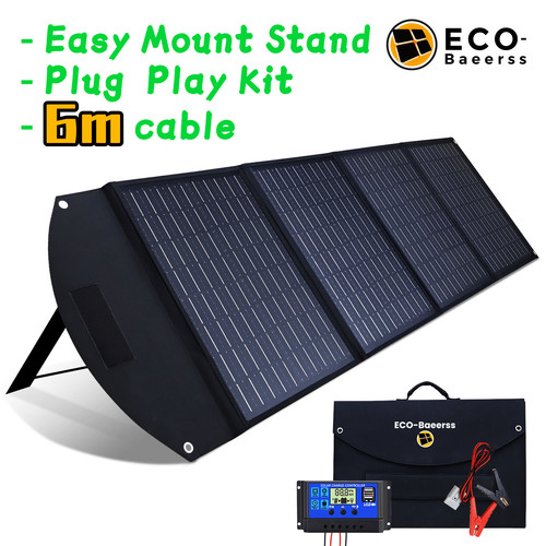 12V 300W Solar Blanket Kit Mat Panel Folding Flexible Mono Power ...