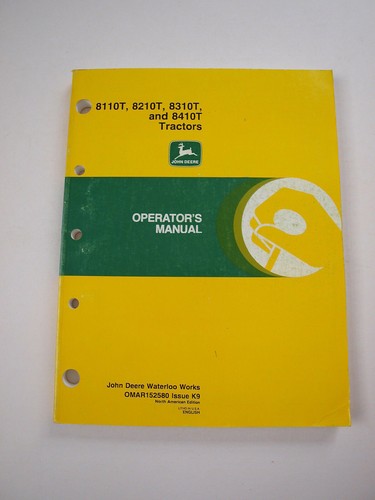 John Deere JD 8110T 8210T 8310T 8410T Track Tractor Operator's Owner's ...