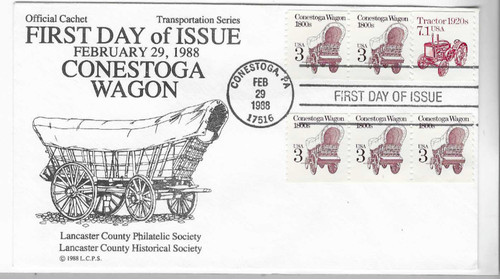 1988-FIRST DAY COVER-#2252-TRANSPORTATION-CONESTOGA WAGON | eBay