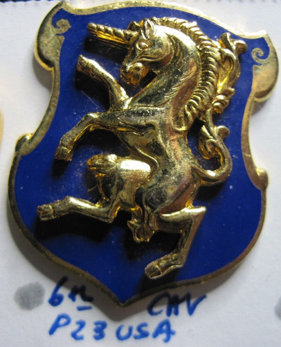 Army crest DUI DI CB clutchback 6th CAVALRY REGIMENT rgt p23 USA | eBay