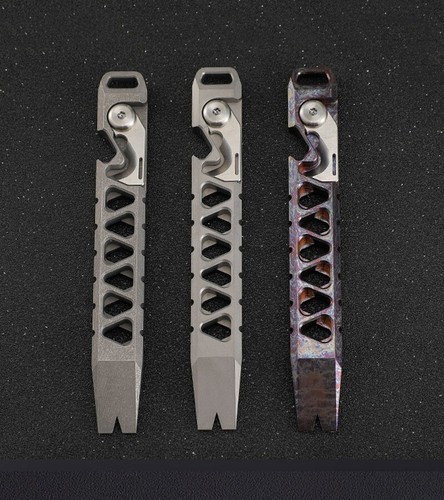 Titanium Alloy Pry Bar Tactical Crowbar Opener Cutting Outdoor EDC ...