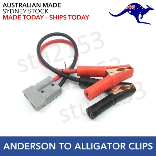 Genuine Anderson 50A Connector to Battery Alligator Clips Power Cable ...
