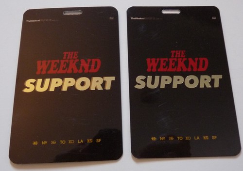 The Weeknd Concert Tour Support Backstage Pass Laminate D2 | eBay