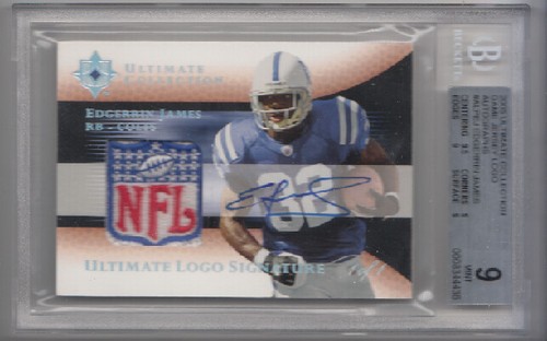 2005 Ultimate Collection Signature Logo Edgerrin James 1/1 NFL Shield ...