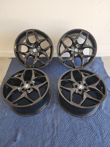 21" BMW OEM Factory Genuine Original Stock Set Wheels Rims Black Style ...