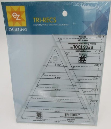 NEW Lot of 2 Wrights Tri-Recs Quilting Rulers Templates Tri Tool Recs ...