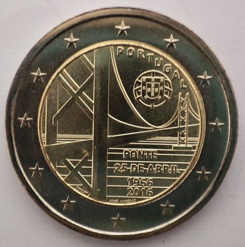 Portugal 2 euro coin 2016 "Inauguration of 25th of April Bridge" UNC | eBay