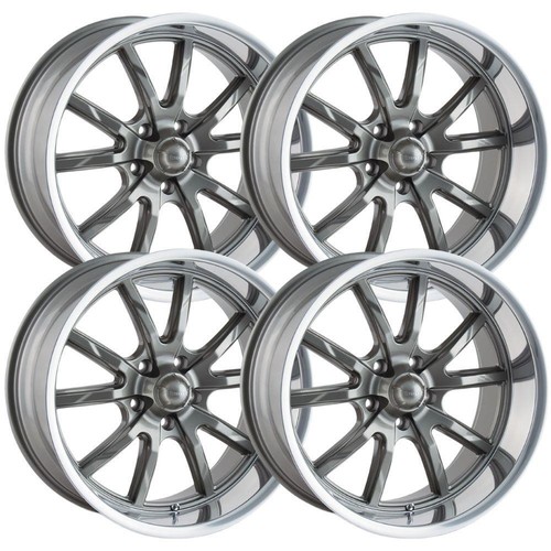 (Set-4) Ridler 650 20x10 5x4.75 0mm Grey Polished Wheels Rims 20 Inch ...
