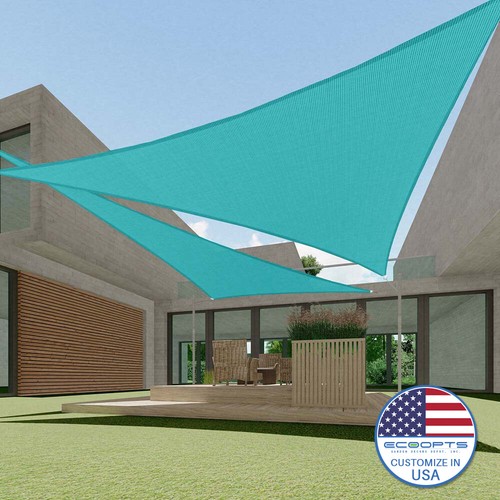 2-7FT Lake Blue Sun Shade Sail Canopy Outdoor Shelter Cover Patio ...