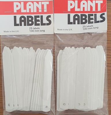 White Plastic Plant Labels for sale | eBay