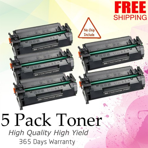 5 Pack CF289A 89A Toner WITH CHIP for HP Laser M507n MFP M528dn M528f ...