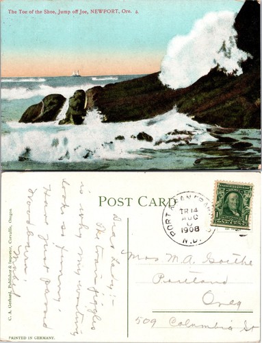 Toe of the Shoe Jump Off Joe Newport Oregon Postcard | eBay Australia