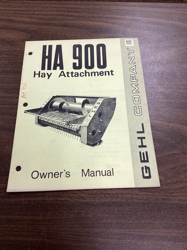Gehl HA 900 Hay Attachment Owners Manual | eBay