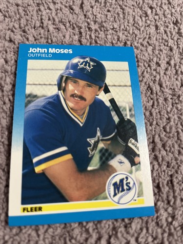 1987 Fleer John Moses Seattle Mariners #592 Baseball Card | eBay