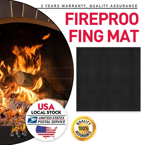 Fireplaces Mat BBQ Grill Splatter Carpet Fireproof Heat Mat Floor ...