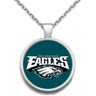 Philadelphia Eagles Football Logo Pendant Necklace & Earring Set 925 ...
