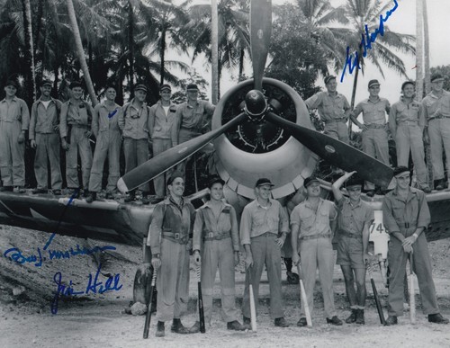 WWII Black Sheep Squadron Pilots USMC VMF-214 COMBO SIGNED 8x10 ...