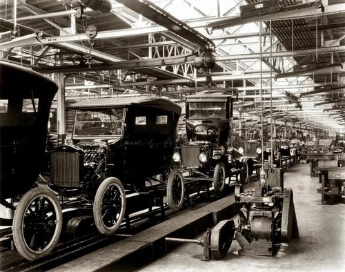 1920s FORD MODEL T Factory ASSEMBLY LINE Classic Car Picture Photo 4x6 ...